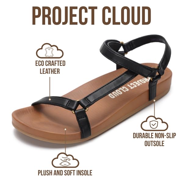 Wedge Platform Sandals | Comfortable Soft Insole | Brandy | Project Cloud