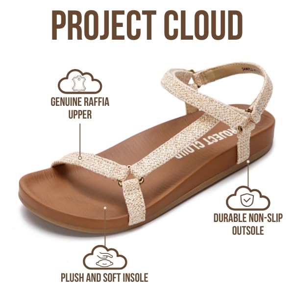 Wedge Platform Sandals | Comfortable Soft Insole | Brandy | Project Cloud